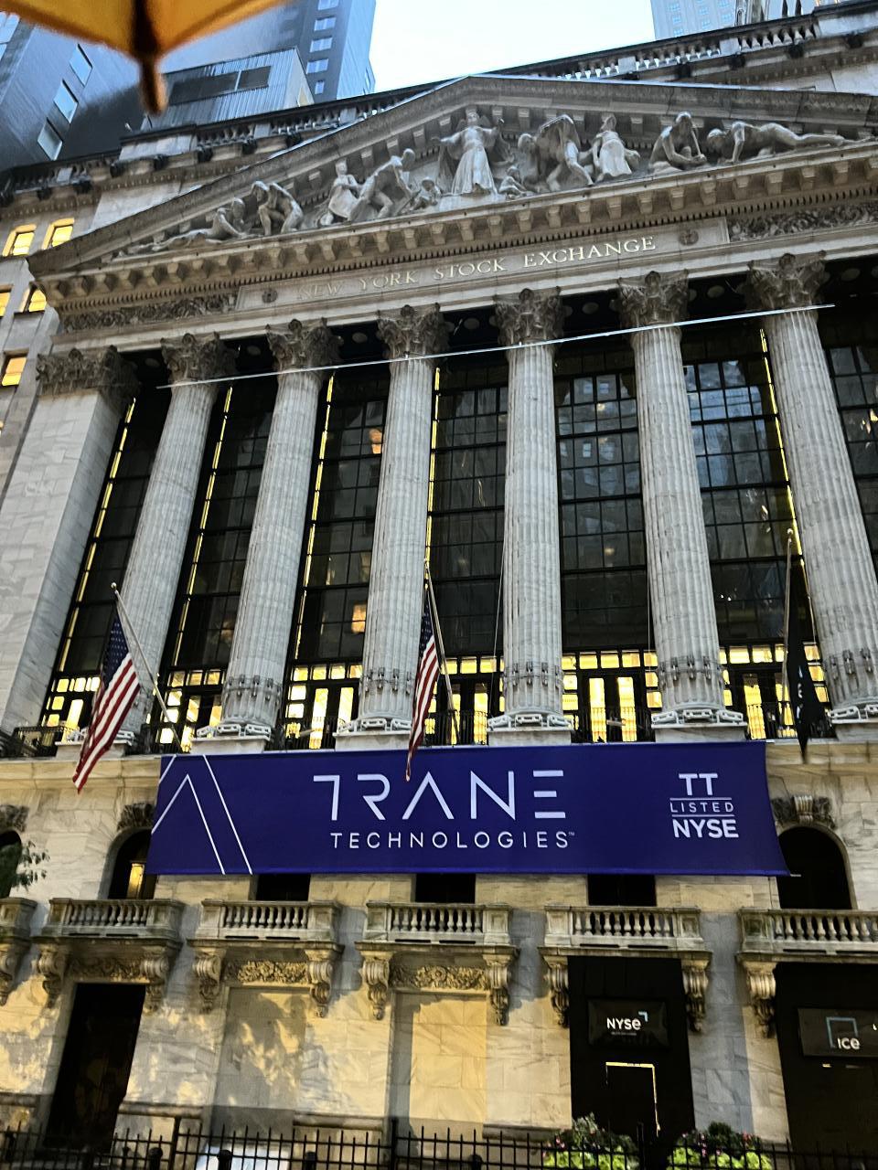 Trane Technologies Rings NYSE Opening Bell